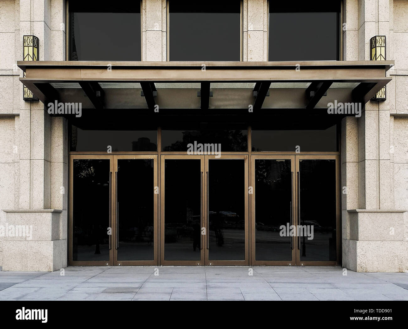 Office Building Glass Door Stock Photo - Alamy