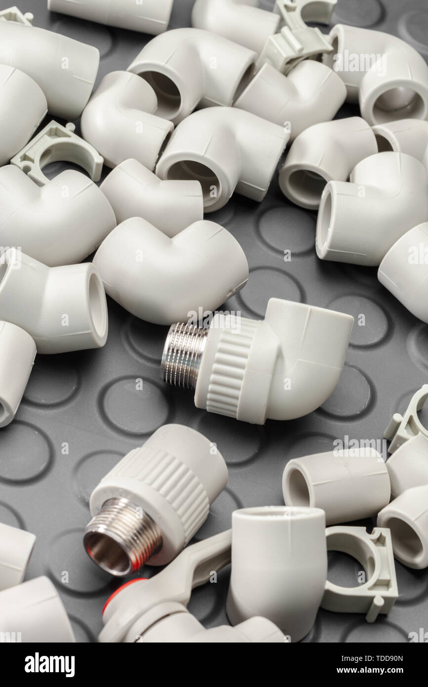 Tools and materials for sanitary works Stock Photo - Alamy