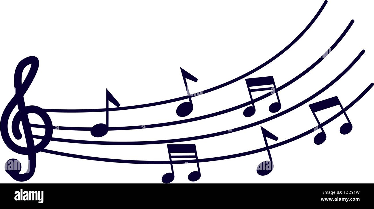 sound melody pentagram and musical note Stock Vector Image & Art - Alamy