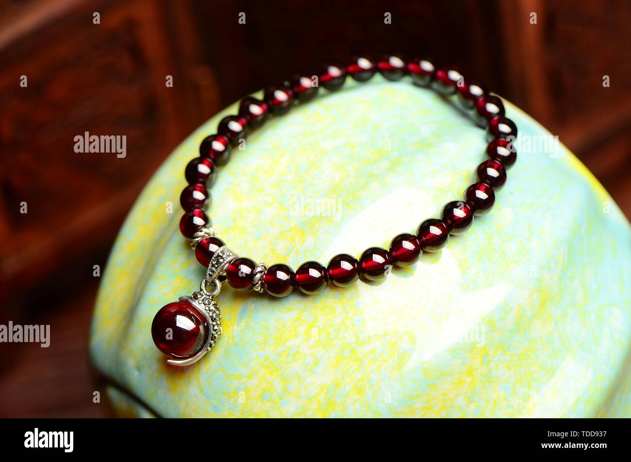 Garnet hand bracelet Stock Photo - Alamy