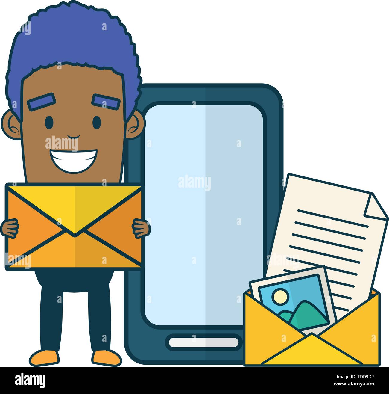 Office work email inbox employee hi-res stock photography and images ...