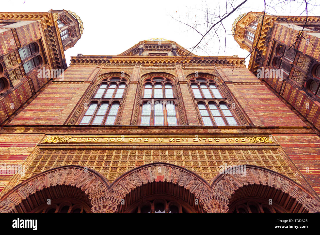 Berlin, Germany. facade of the The Neue Synagoge (New Synagogue) in the ...