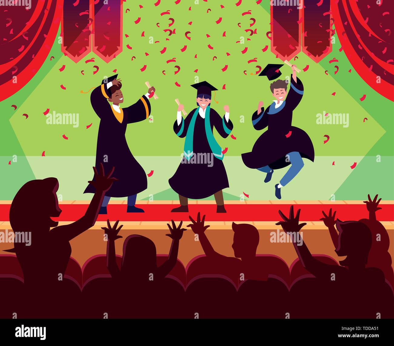 Graduating students design, University education school college ...