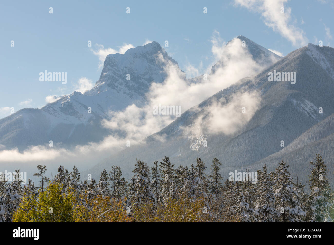 Morning Light, Moutain in Clouds, Charity Peak, Hope Peak, Three ...