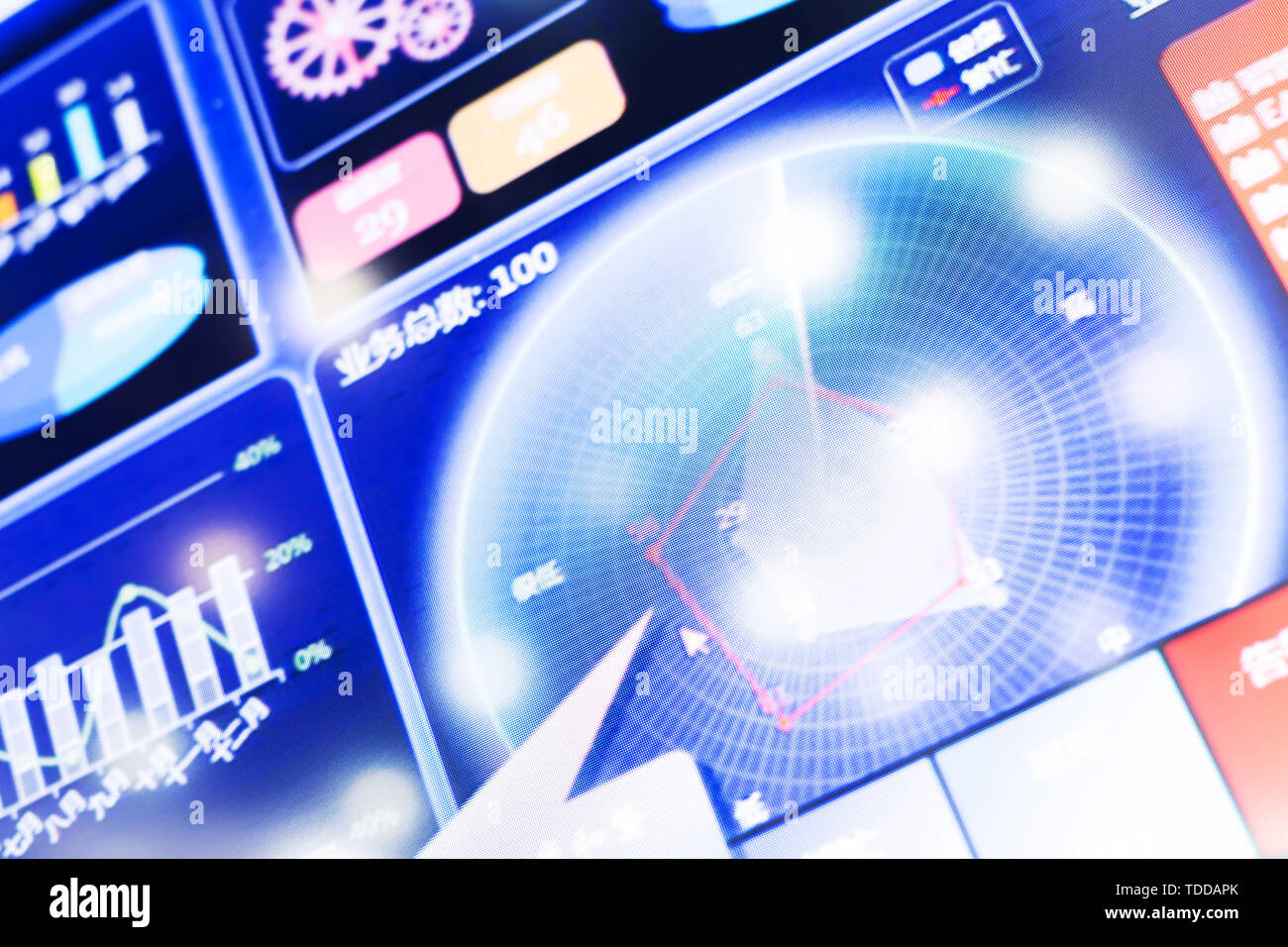 business financial report display on screen Stock Photo - Alamy