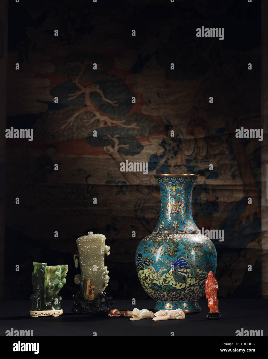 High-definition drawings of art collections and luxury goods Stock ...