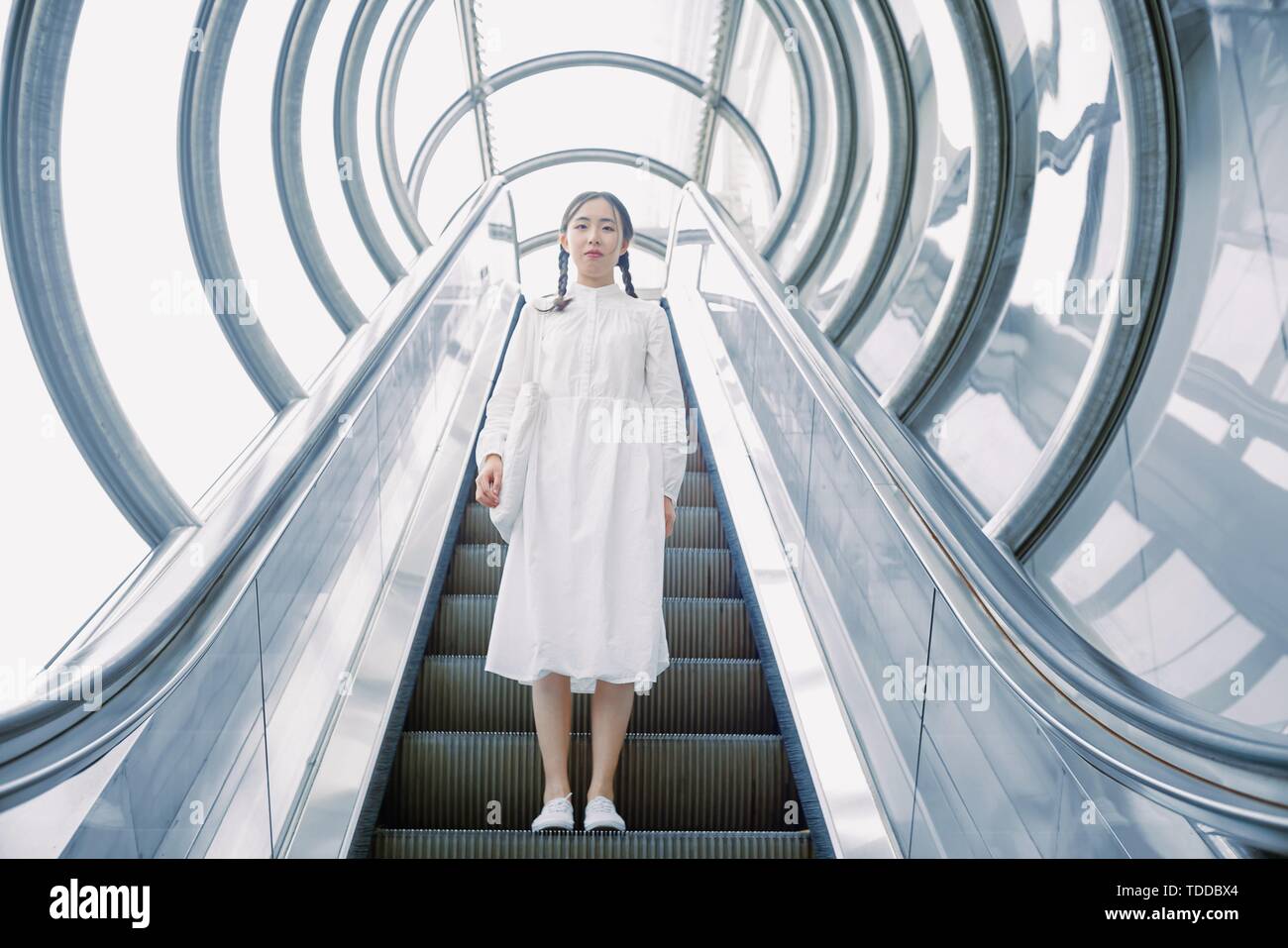 Time machine freehand girl portrait Stock Photo - Alamy
