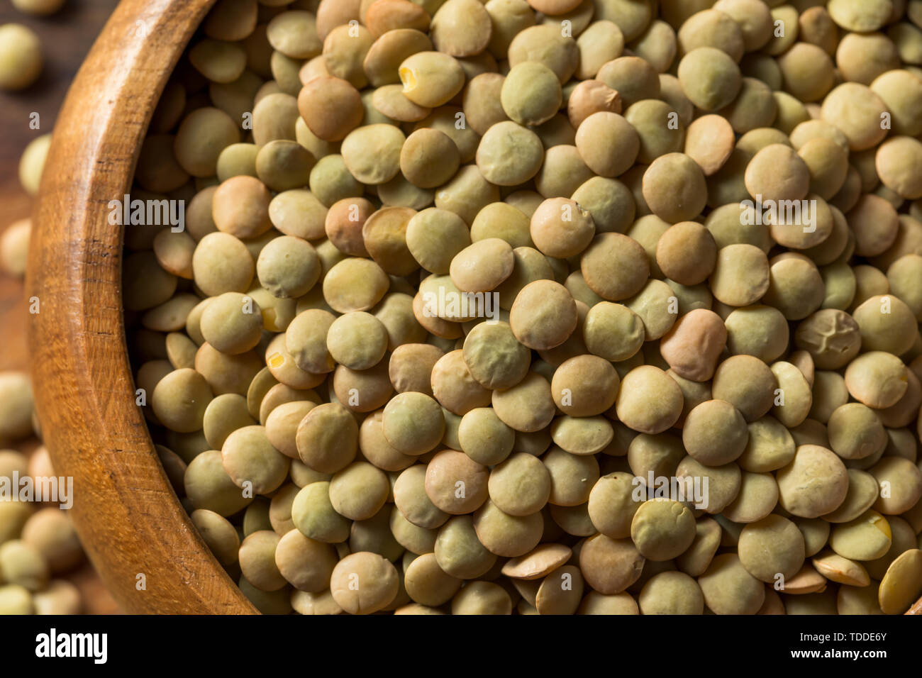 Dry Organic Green Lentils in a Bowl Stock Photo - Alamy