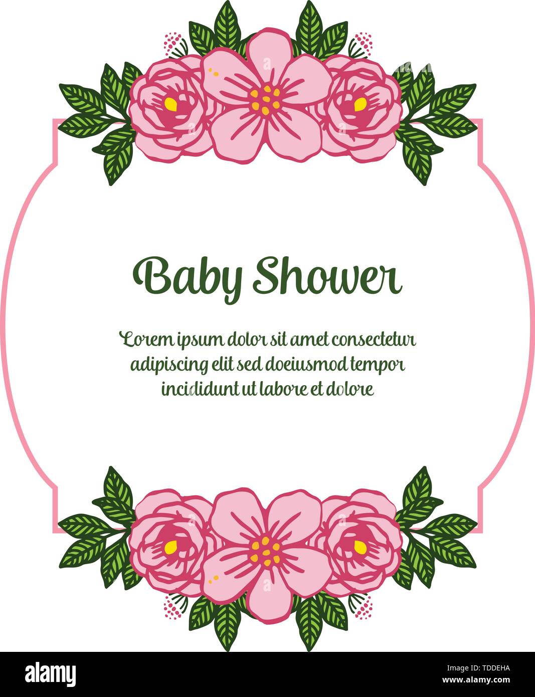 Vector illustration decorative of card baby shower with various ornate ...