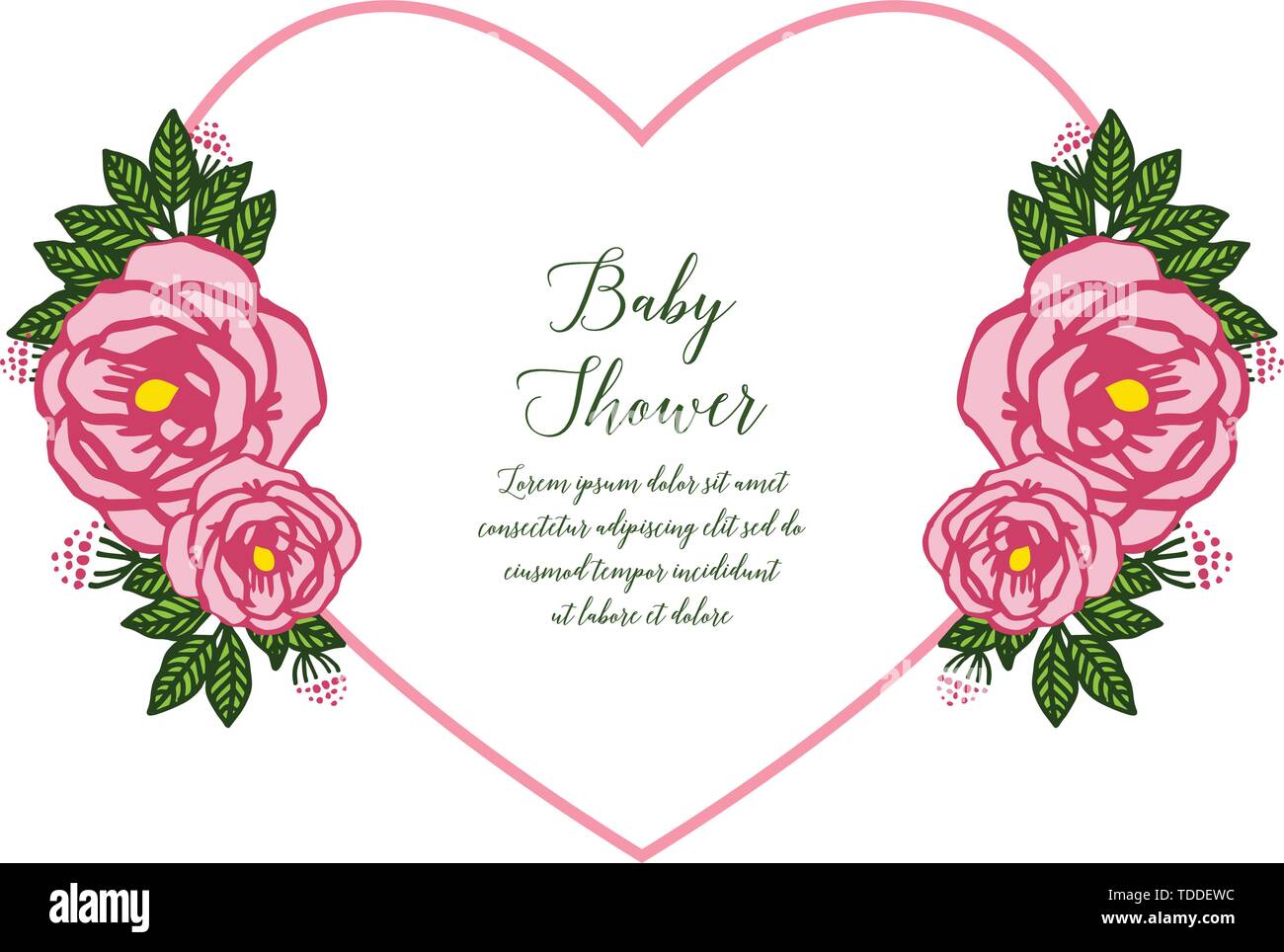 Vector illustration decorative of card baby shower with various ornate ...