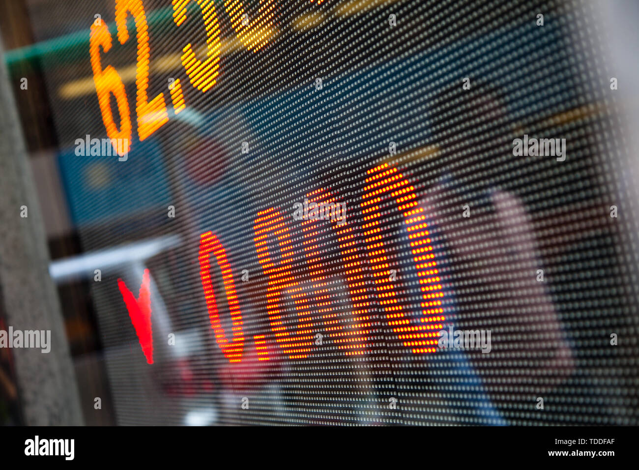 Display of Stock Market quotes Stock Photo - Alamy
