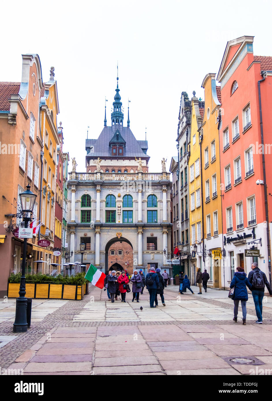 Gdansk, Poland - February 05, 2019: Golden Gate and Long Market Street ...