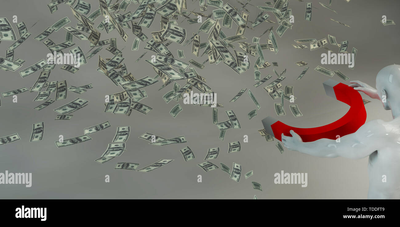 Creating Profit or Money Profits Easily With Business Man Stock Photo ...