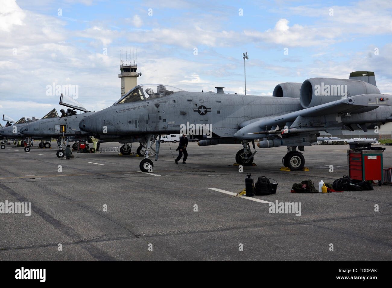 25th Fighter Squadron A-10 Thunderbolt II’s occupy the flightline ...