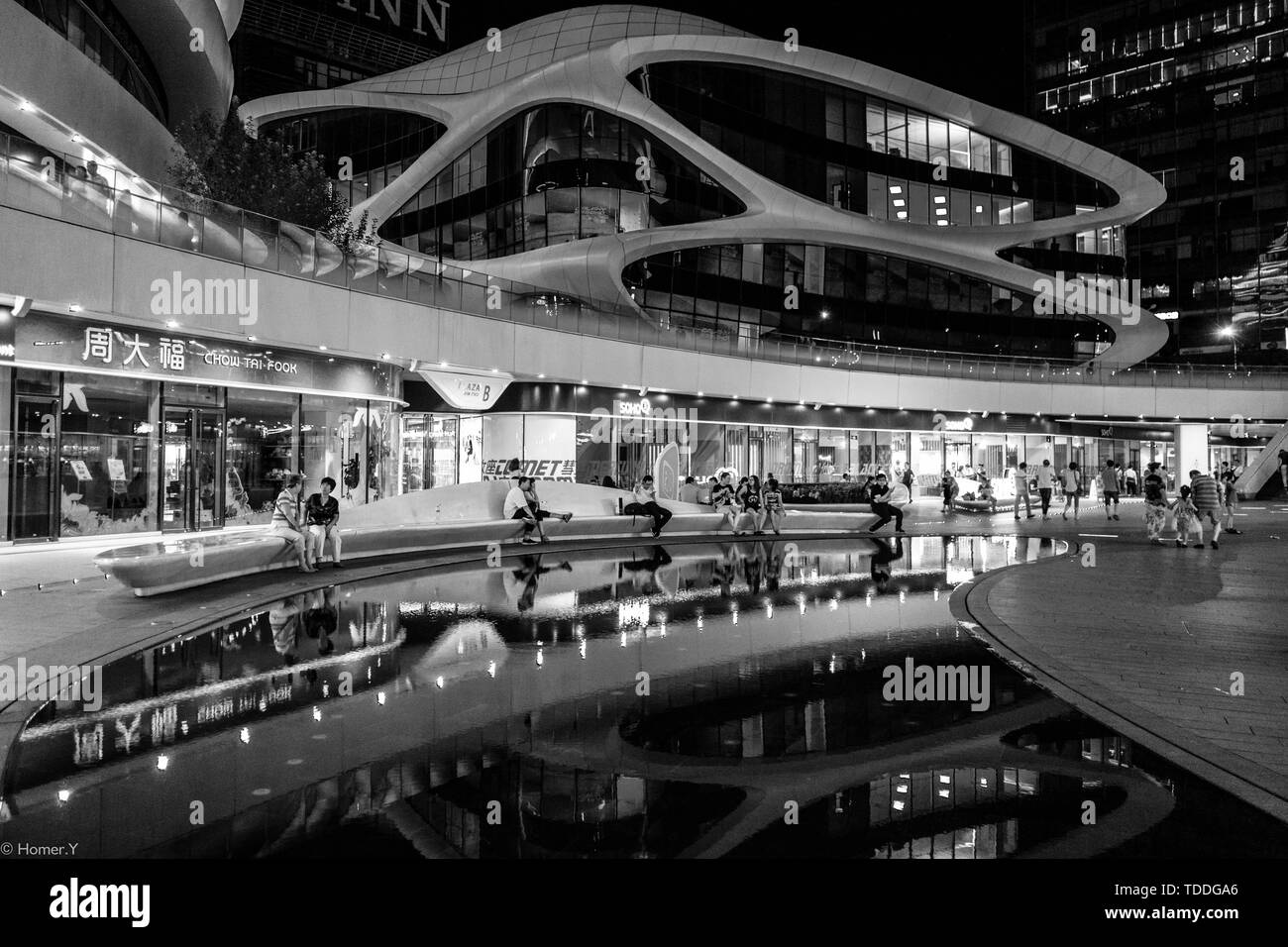 Beijing night view Black and White Stock Photos & Images - Alamy