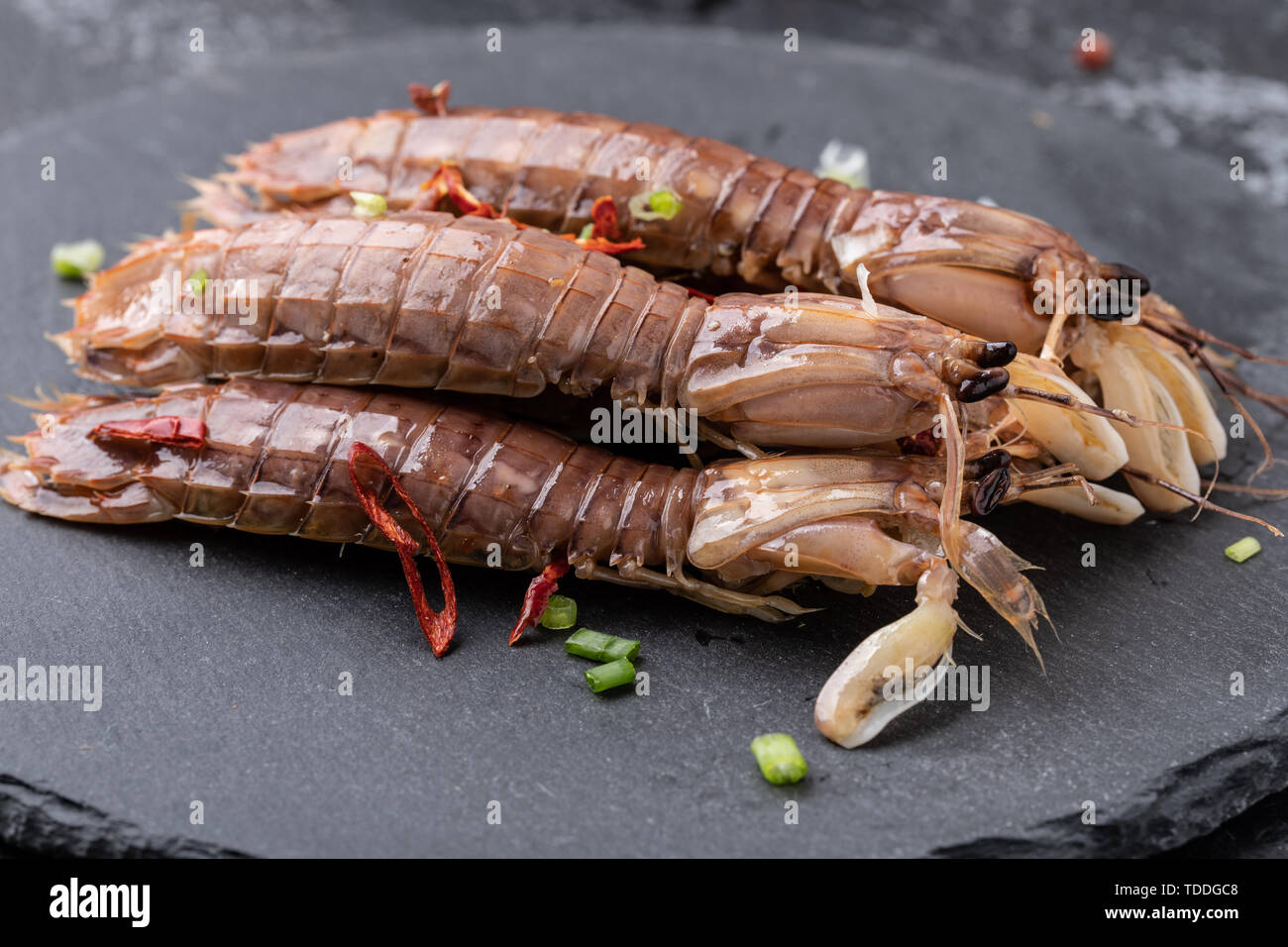 Spicy Pippi Shrimp Stock Photo - Alamy