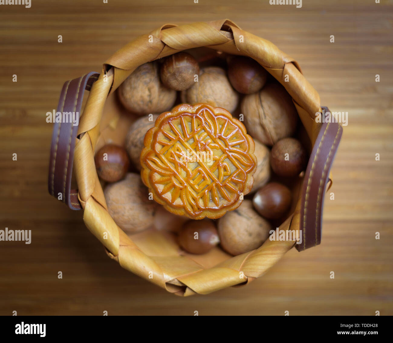 Mid-Autumn Festival moon cakes with nuts Stock Photo - Alamy