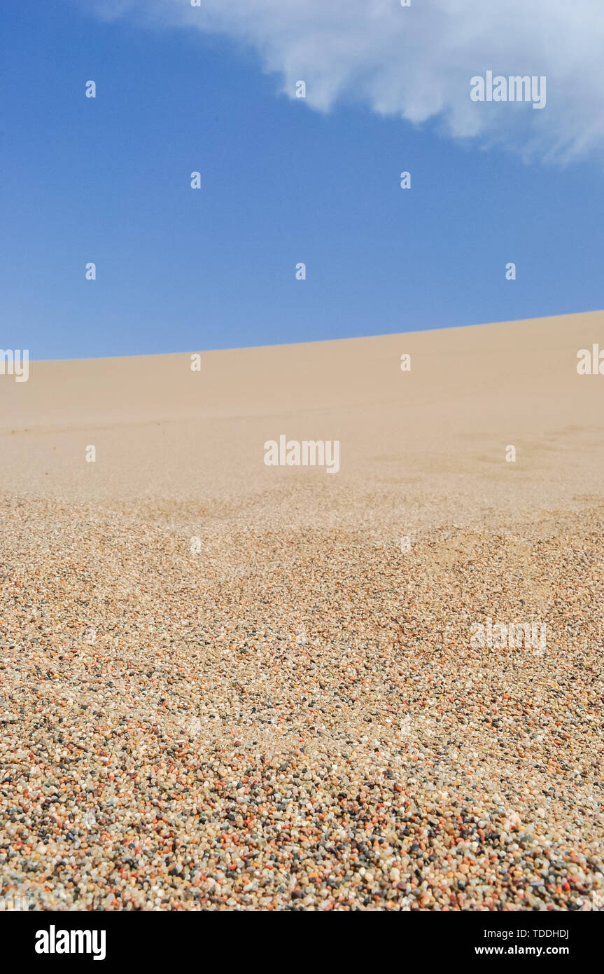 Desert Scenery of Mingsha Mountain, Dunhuang, Gansu Province Stock ...