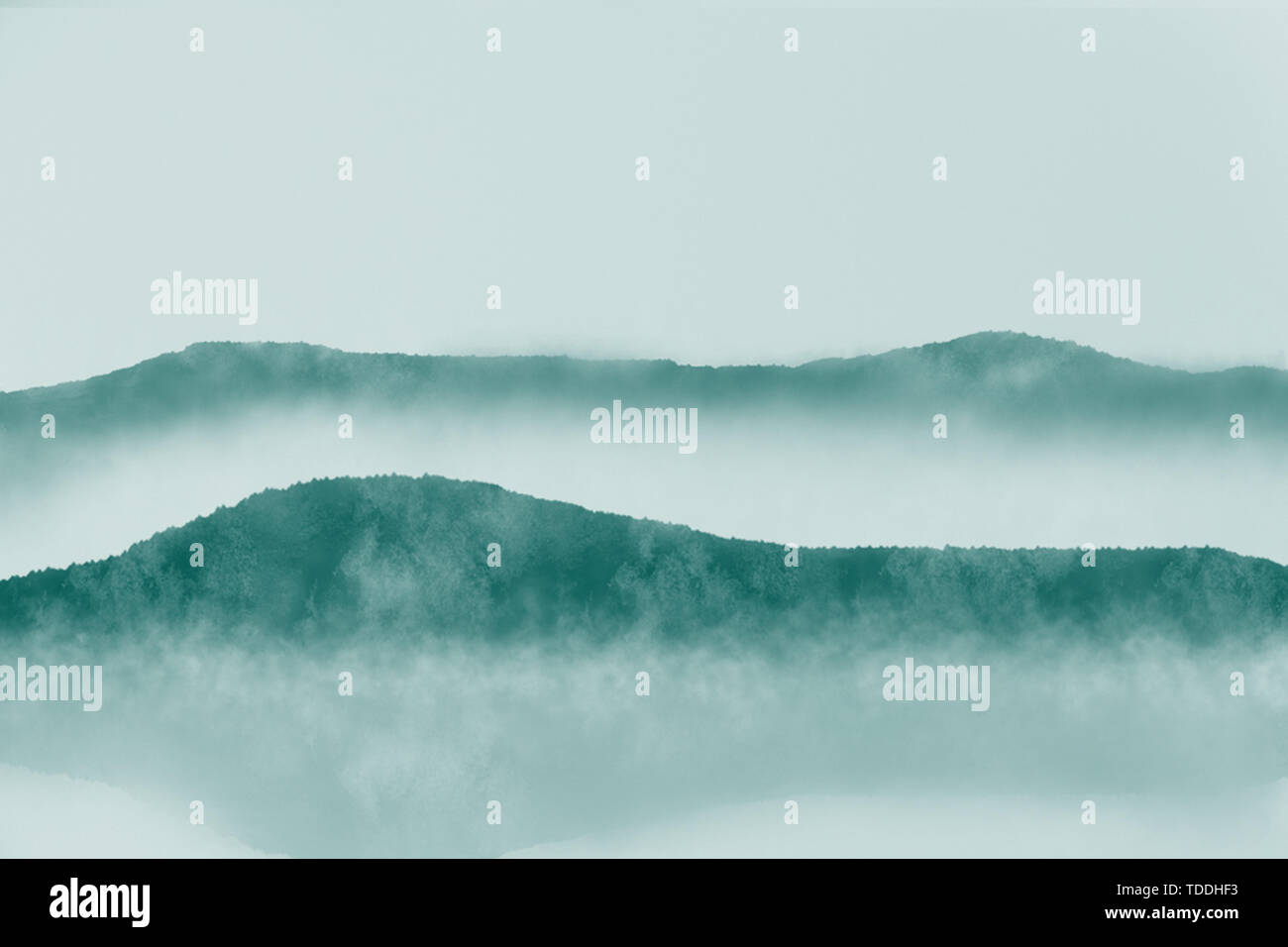 Chinese wind, ink landscape painting Stock Photo - Alamy