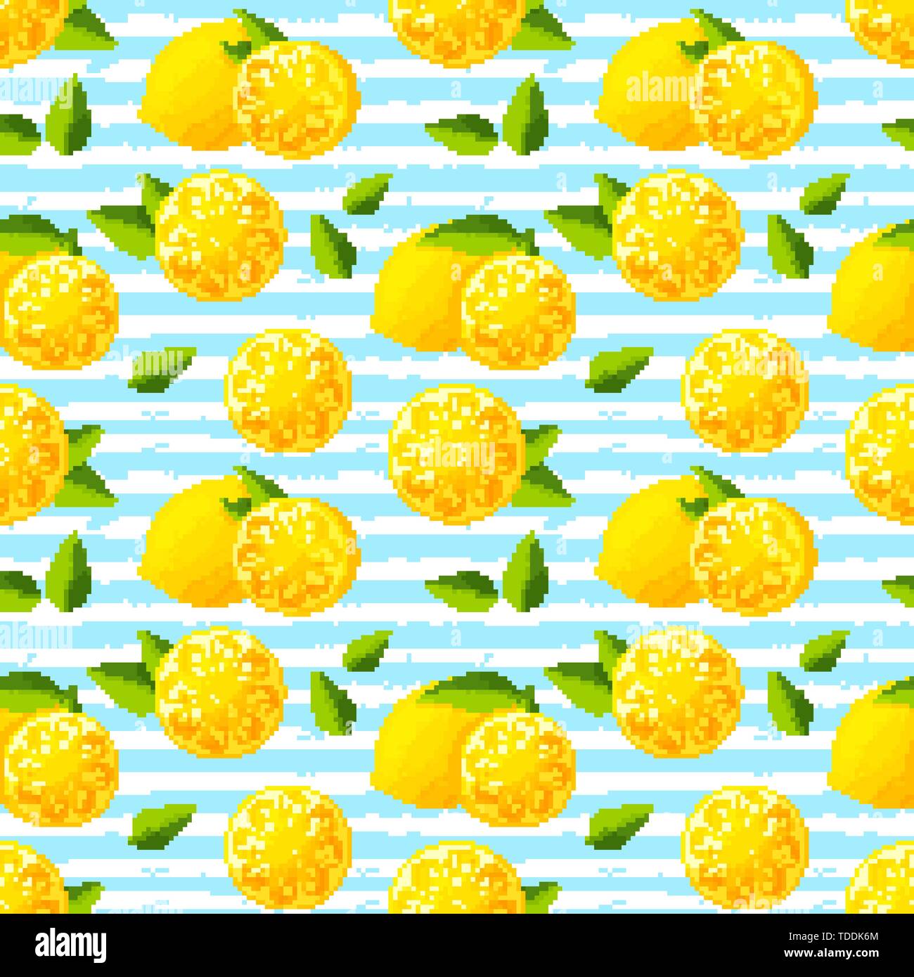 Seamless pattern with lemons. Striped background with citrus fruit and ...