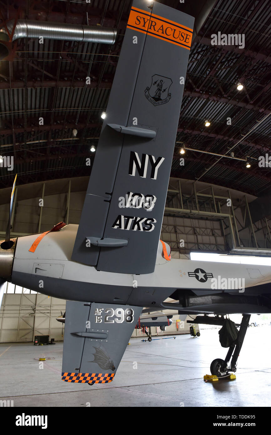 A U.S. Air National Guard MQ-9 Reaper assigned to the 108th Attack ...