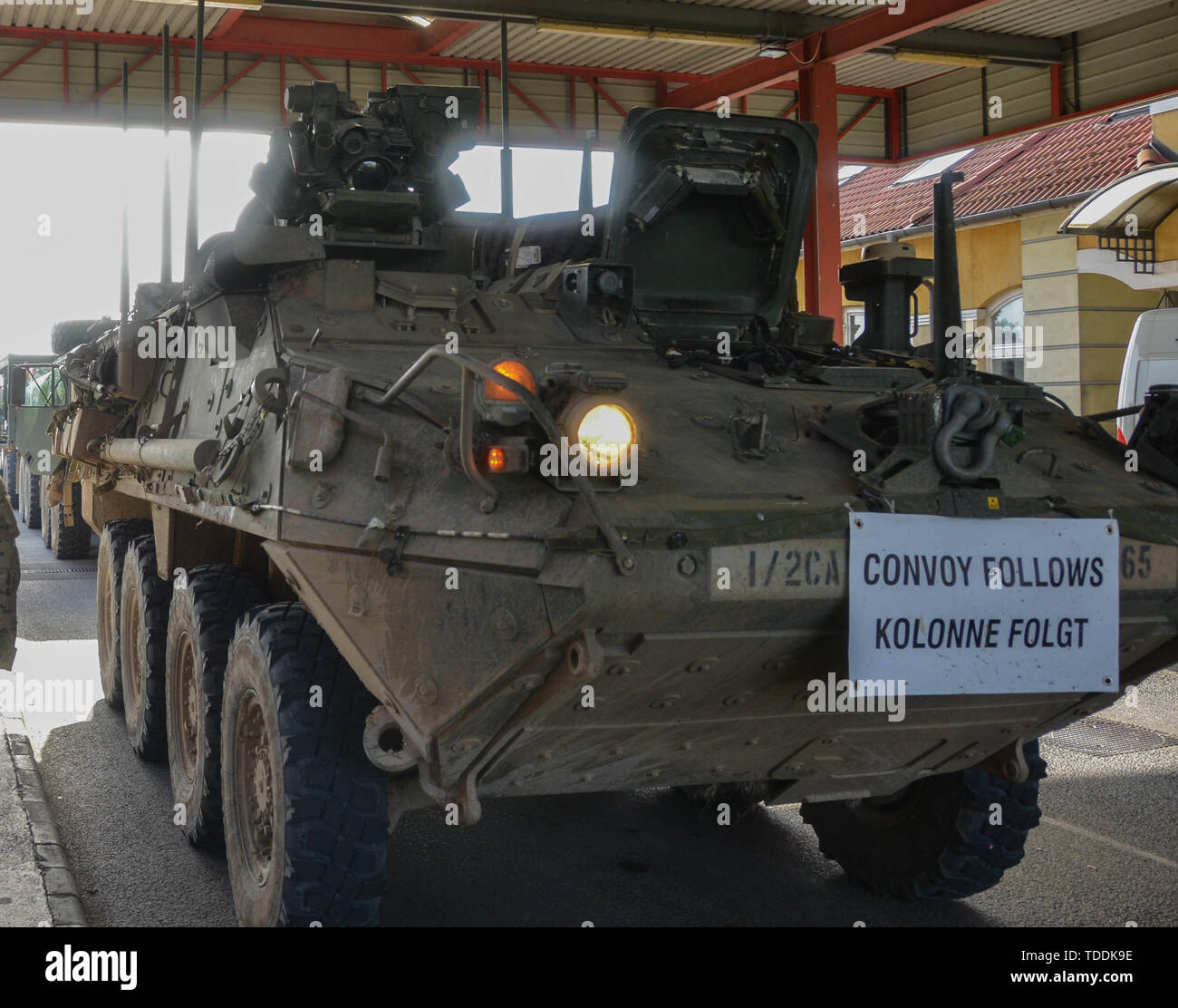 A U.S. Army 30mm Stryker Infantry Carrier Vehicle - Dragoon assigned to ...