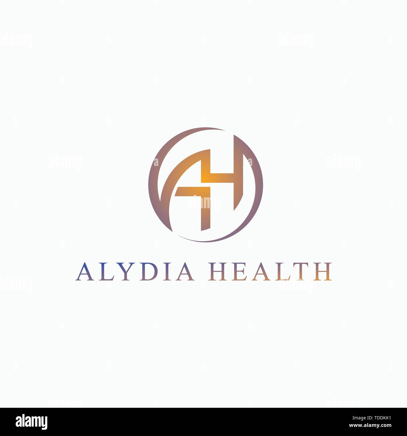 Circle Abstract Letter AH Initial alphabet Logo design Template white ...