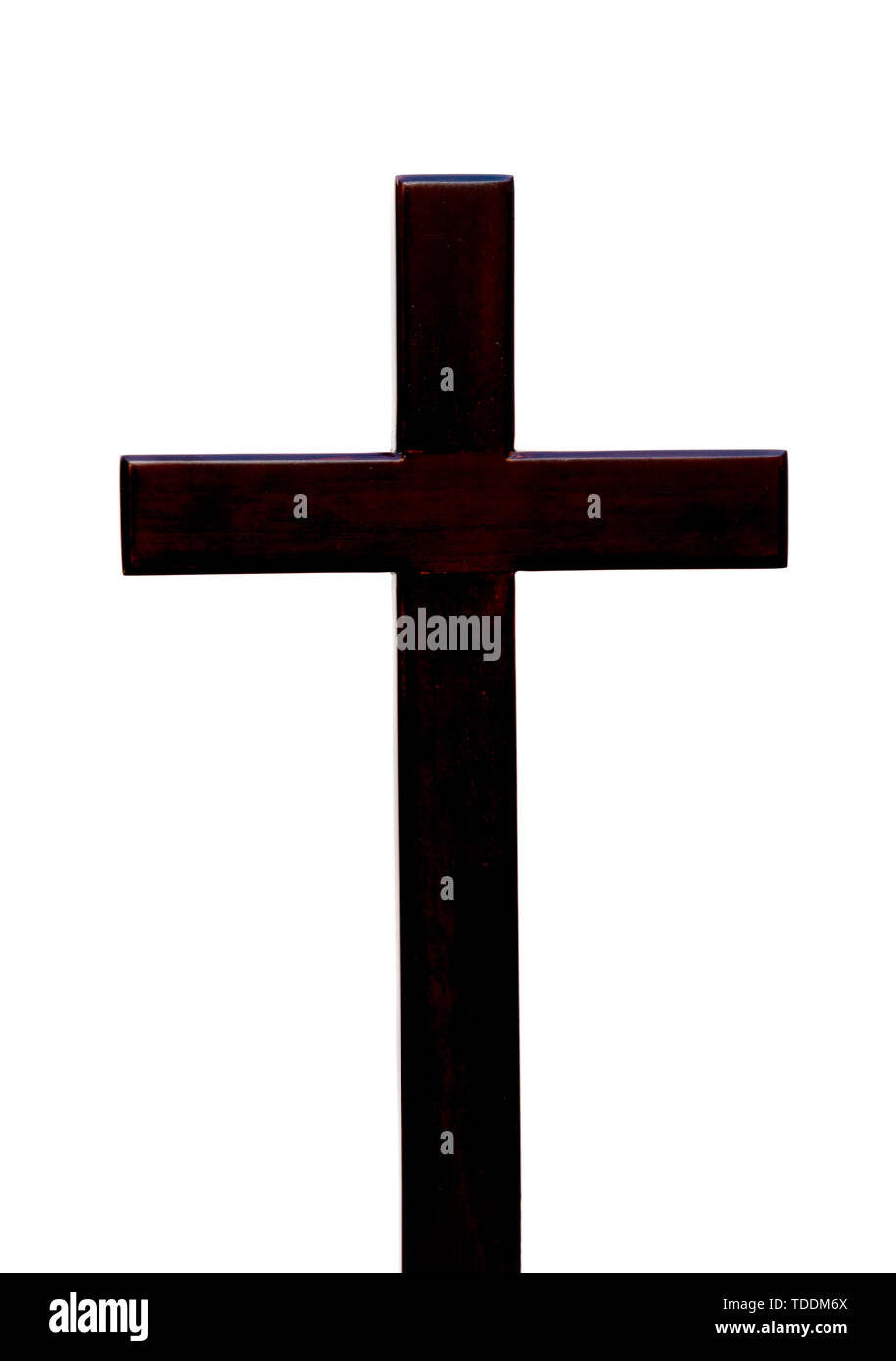 Wooden christianity symbol on a yellow background Stock Photo - Alamy
