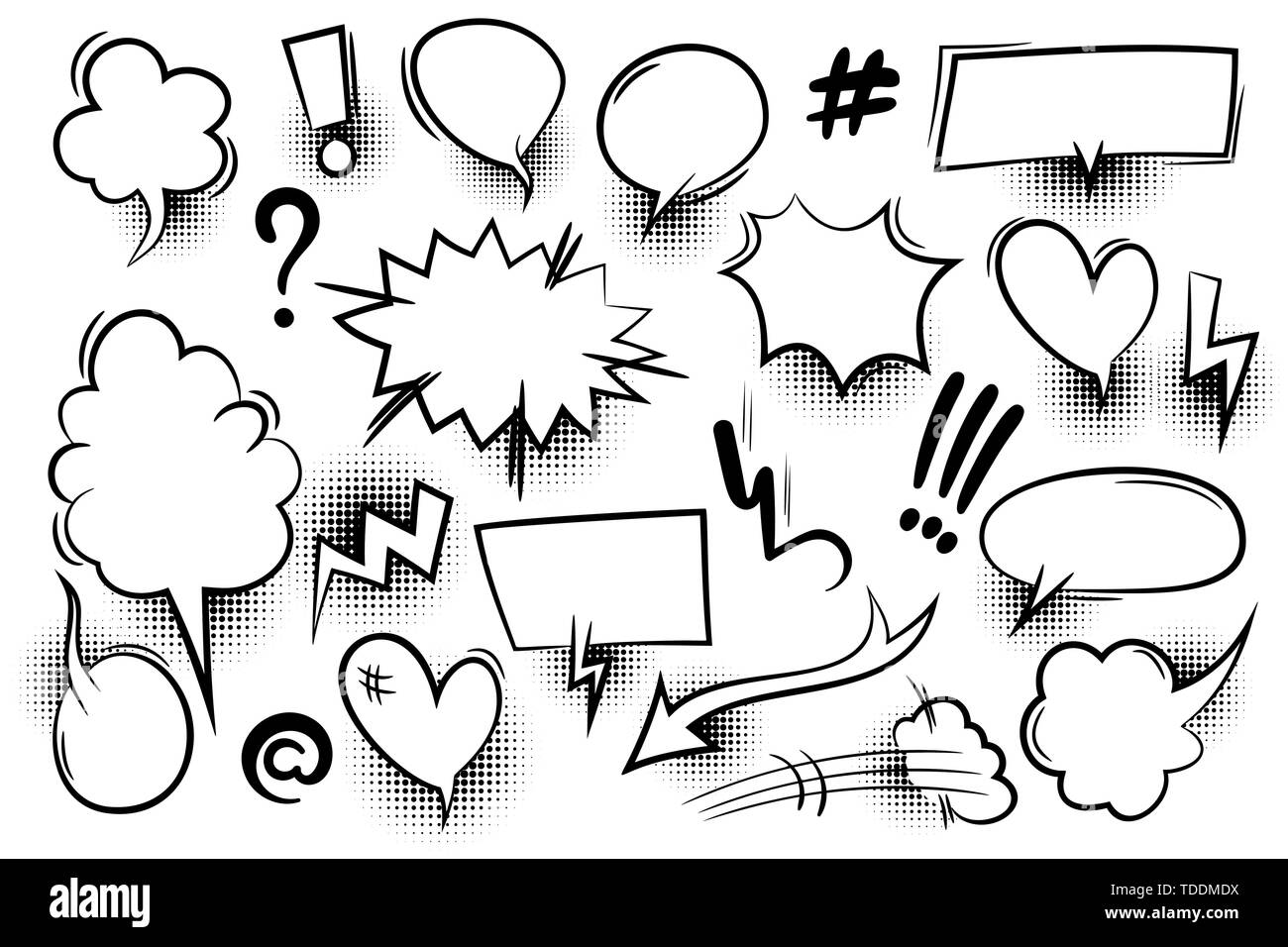 Comic book text speech bubble in pop art style. Halftone background ...