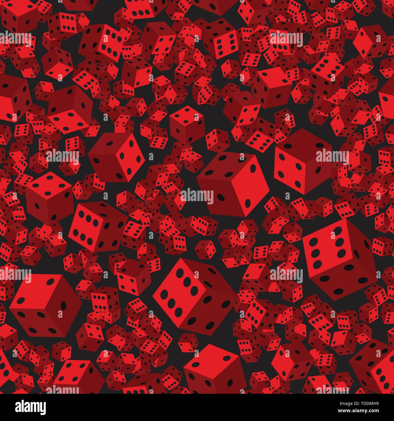 Red Dice Seamless Pattern, 3D illustration Stock Vector Image & Art - Alamy