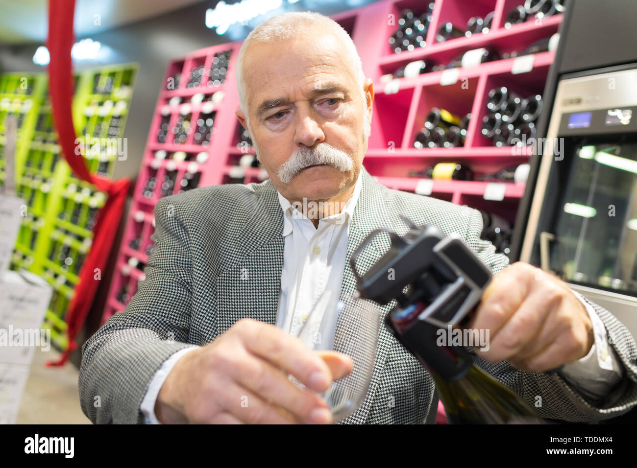senior man tasting wine thinking deeply on life Stock Photo - Alamy