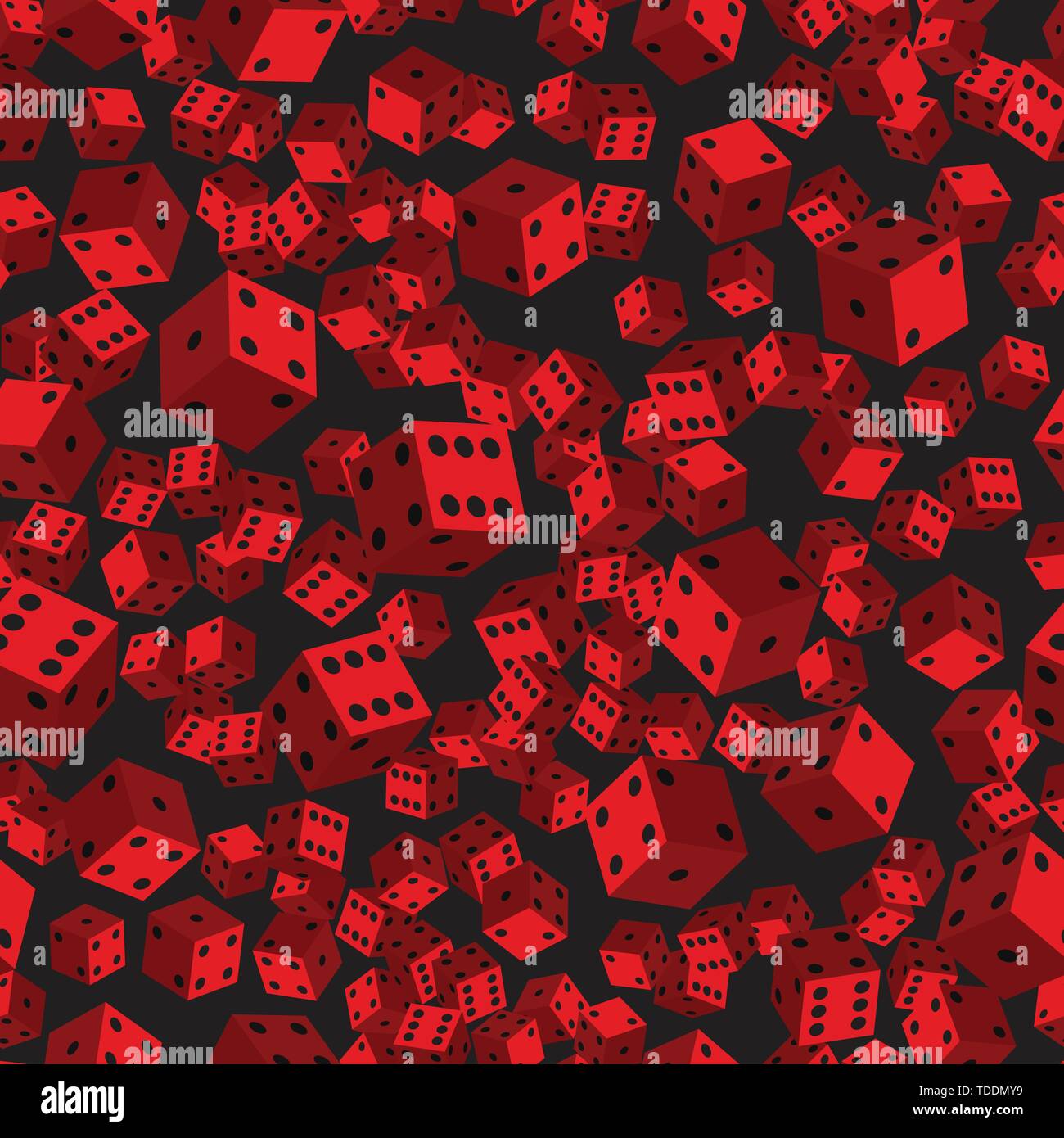 Red Dice Seamless Pattern, 3D illustration Stock Vector Image & Art - Alamy