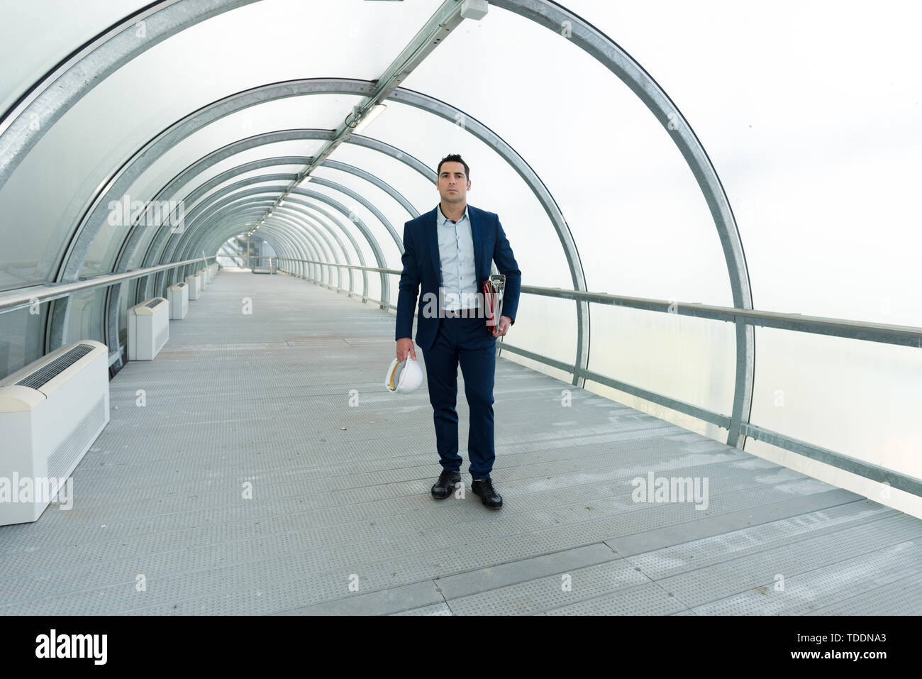 structural engineer walking trough a tunnel Stock Photo - Alamy