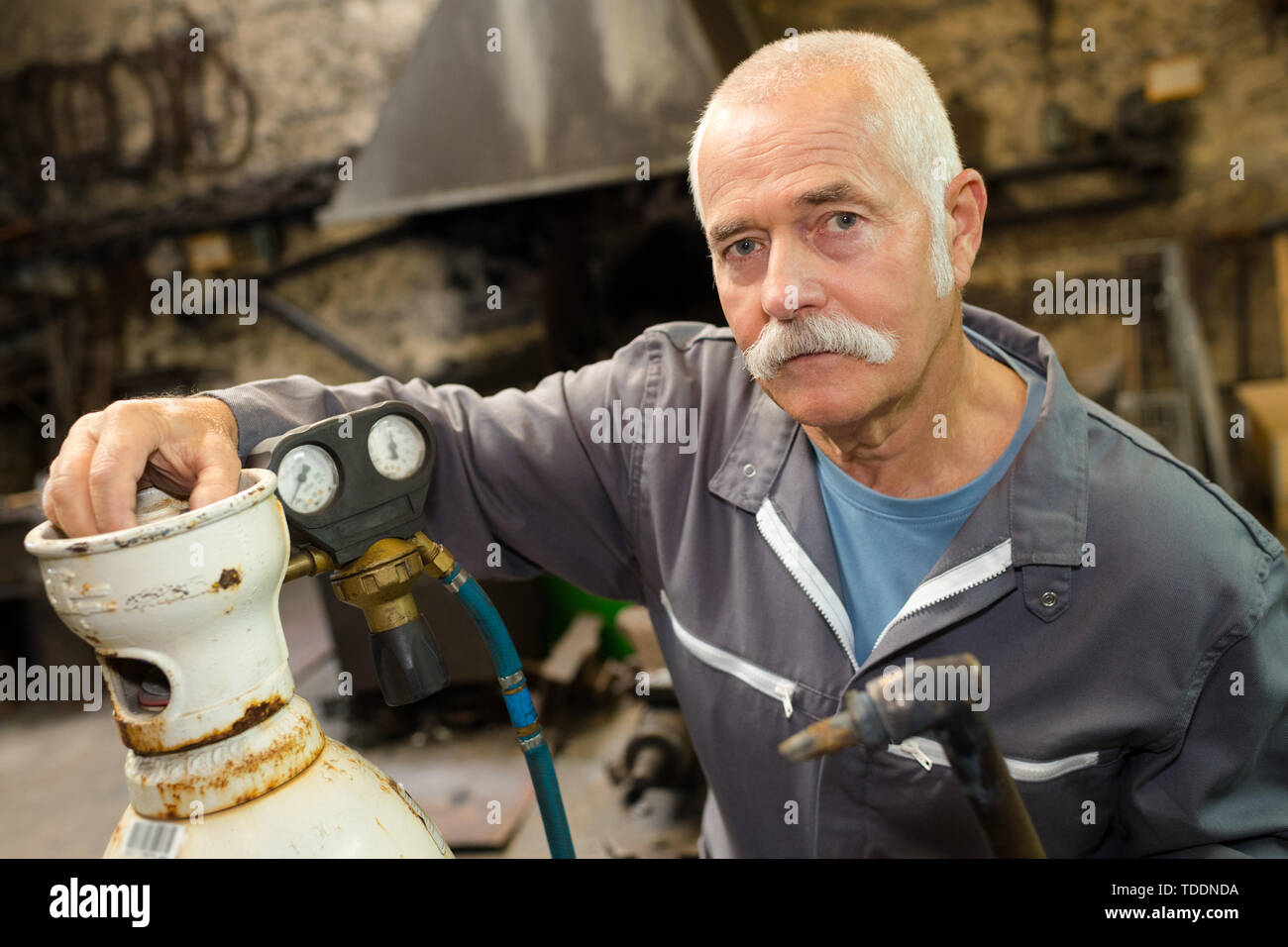 blue oxygen cylinders close up Stock Photo - Alamy
