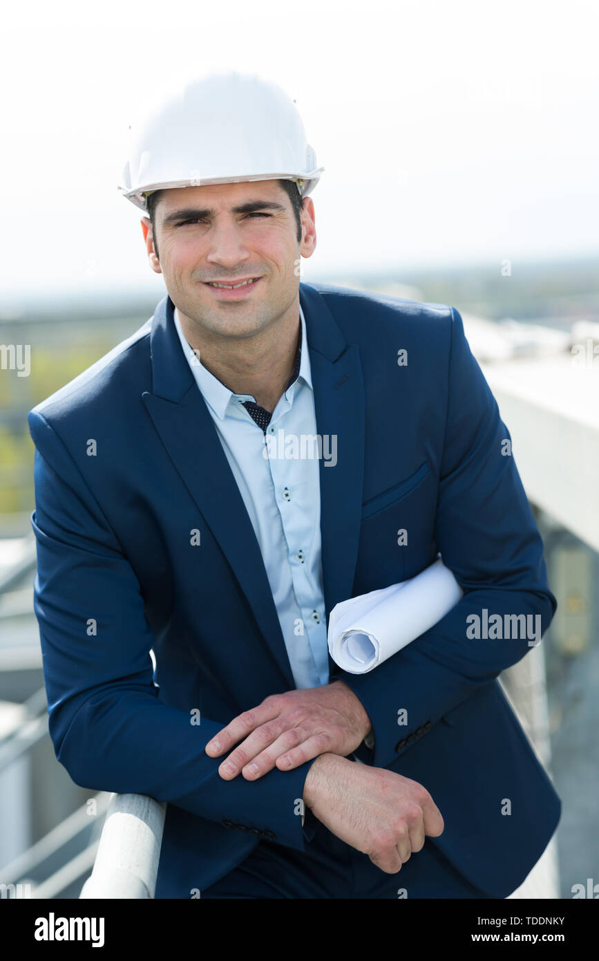 Civil engineer at blueprint hi-res stock photography and images - Alamy