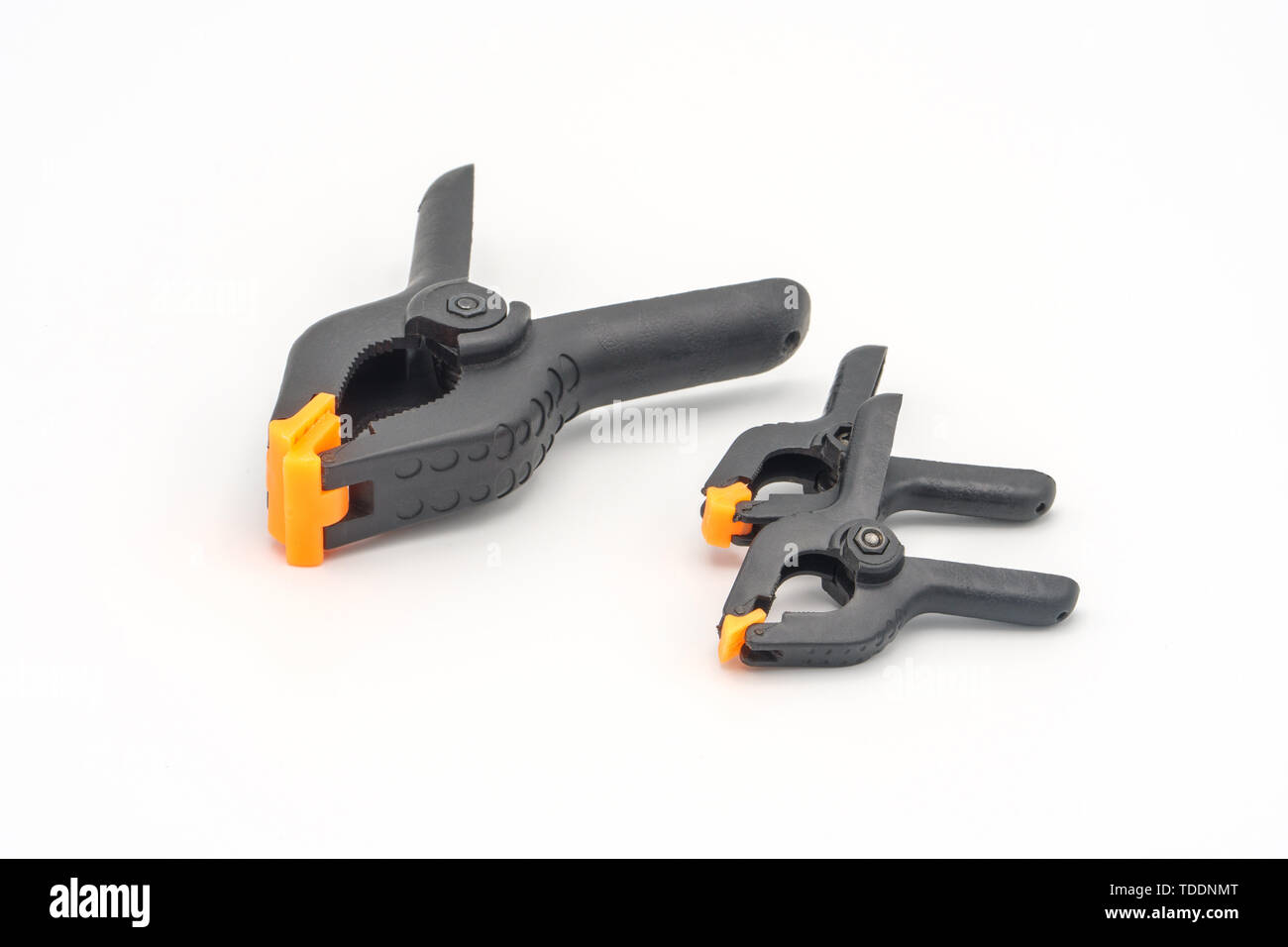 Black plastic clamps. Set of small and big size. Clamping equipment for ...