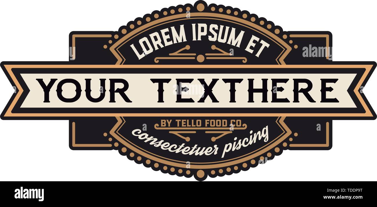 Retro banner/logo template. Vetor Stock Vector Image & Art - Alamy