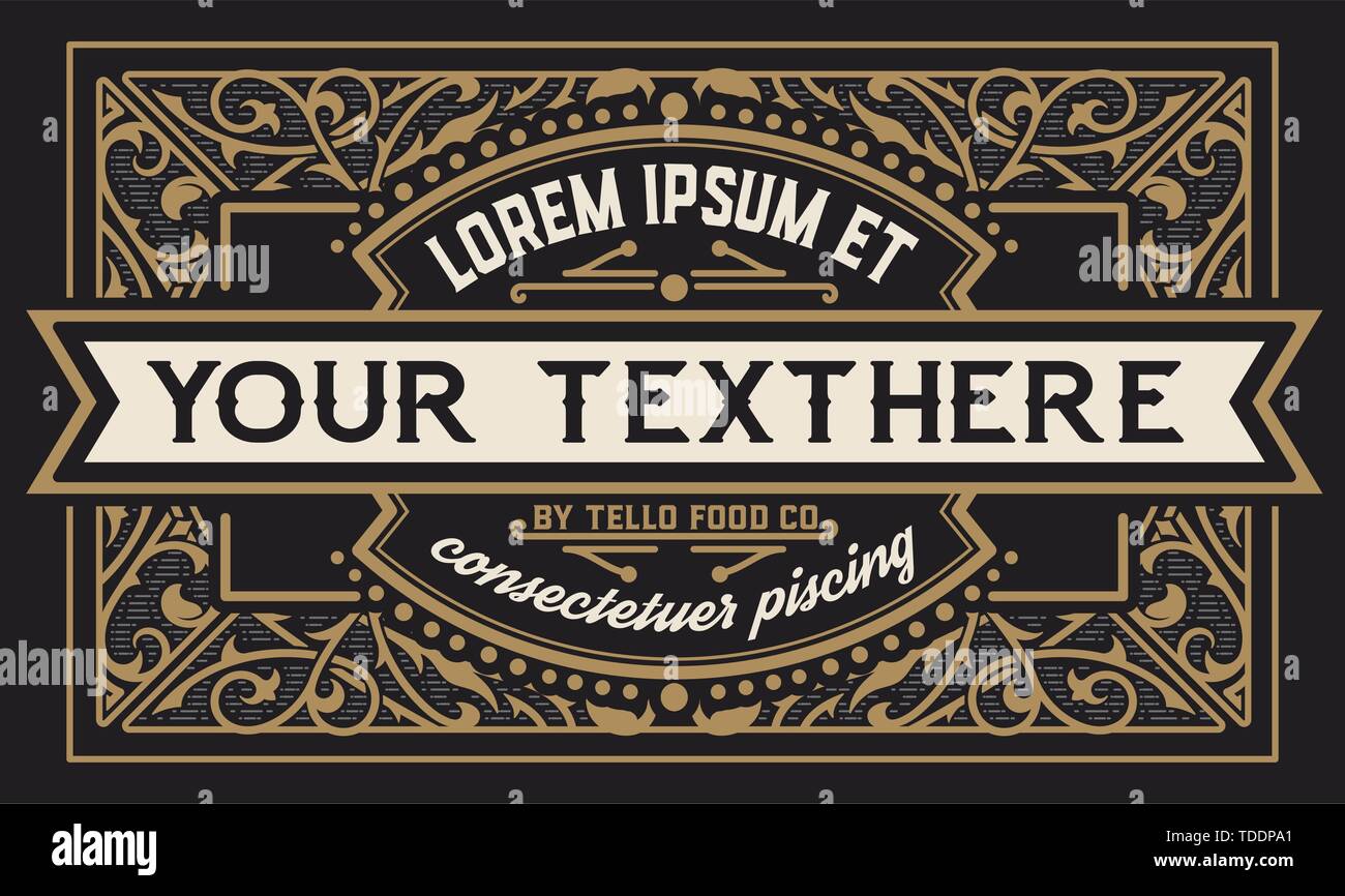 Retro label / logo template. Vector Stock Vector Image & Art - Alamy