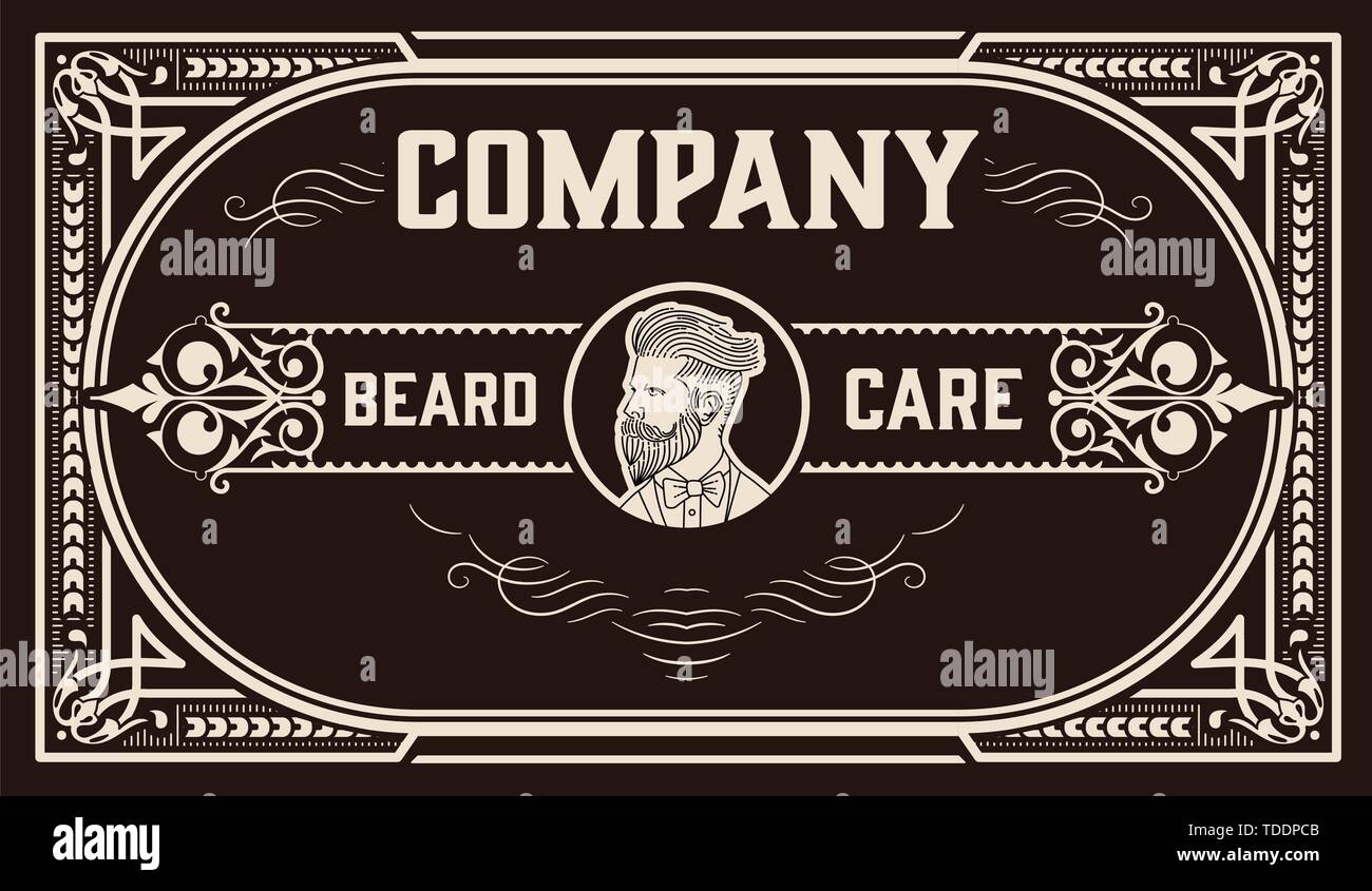 Vintage beard design for packing Stock Vector Image & Art - Alamy