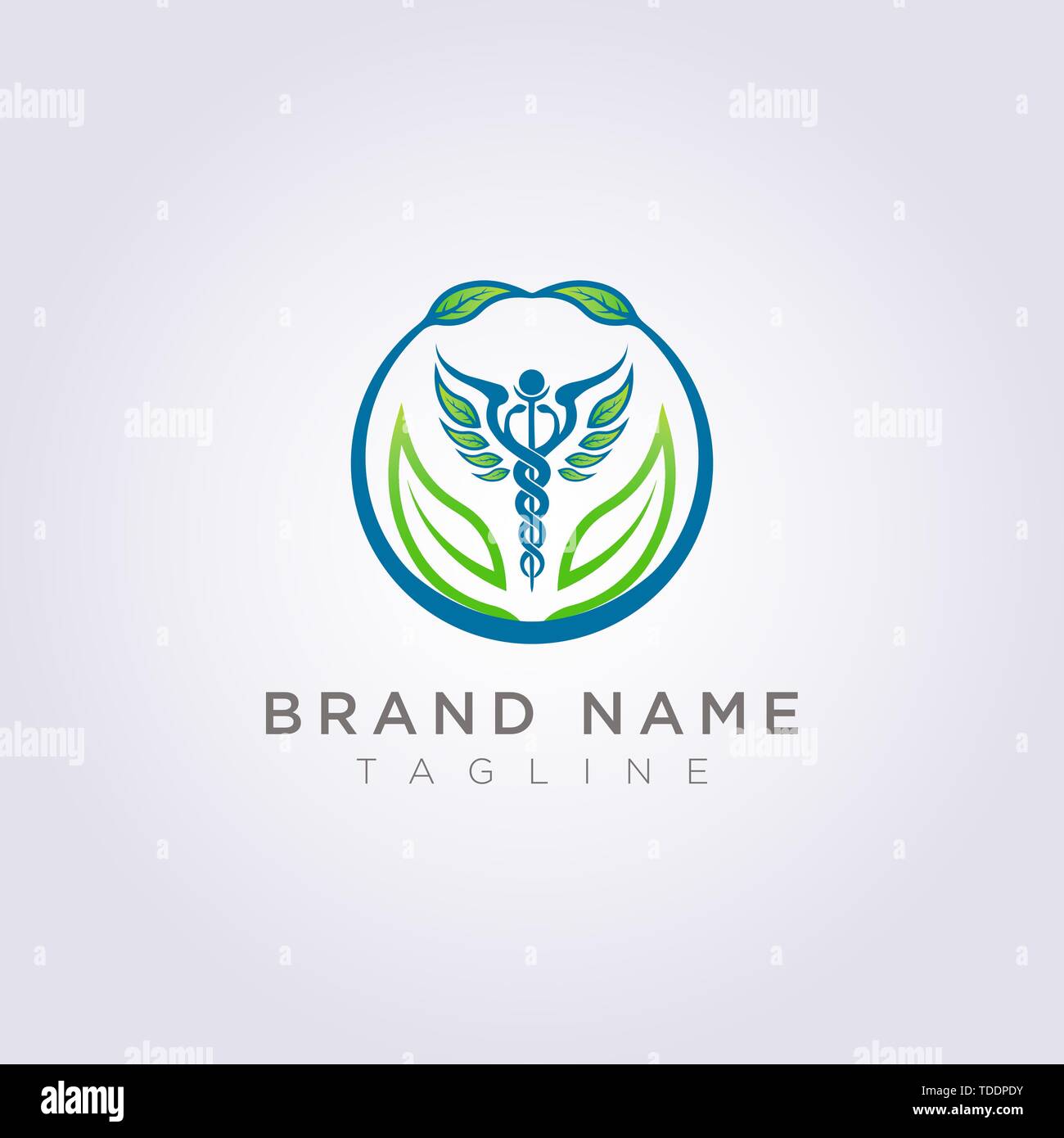 Design a logo with a combination of circles, leaves and health symbols ...