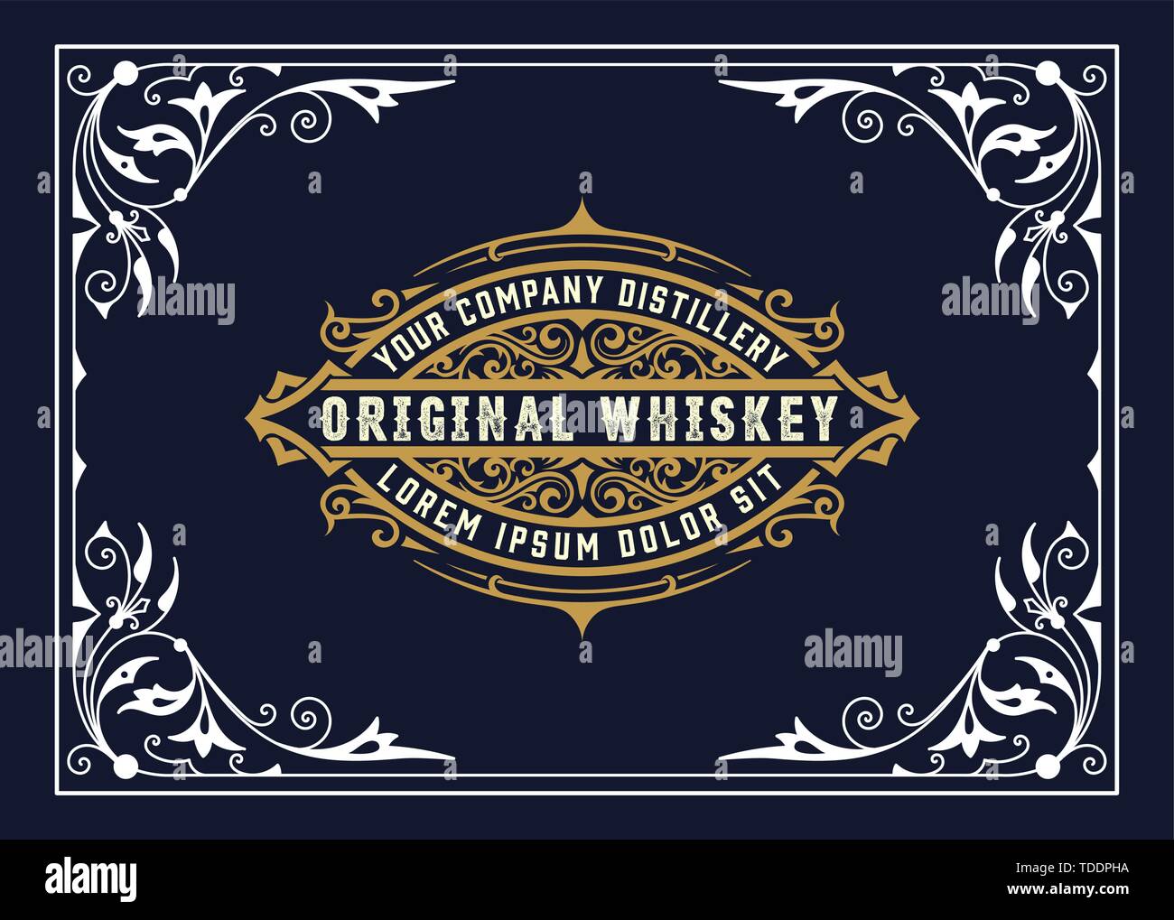 Liquor label with design elements Stock Vector Image & Art - Alamy