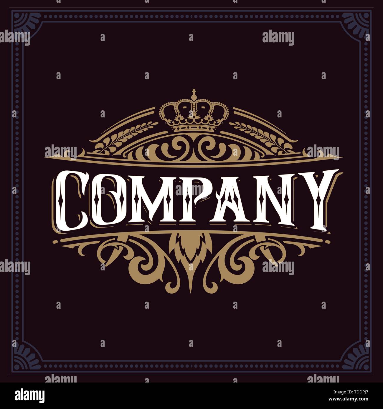 Vintage logo template. Vector layered Stock Vector Image & Art - Alamy