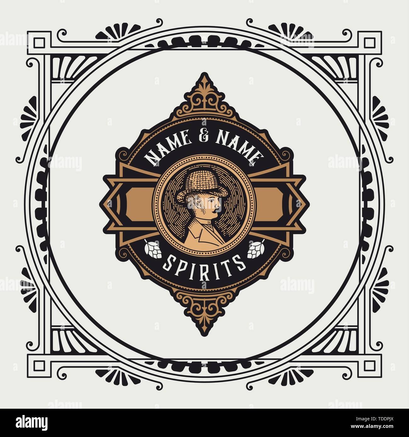 Vintage Logo Template. Vector layered Stock Vector Image & Art - Alamy