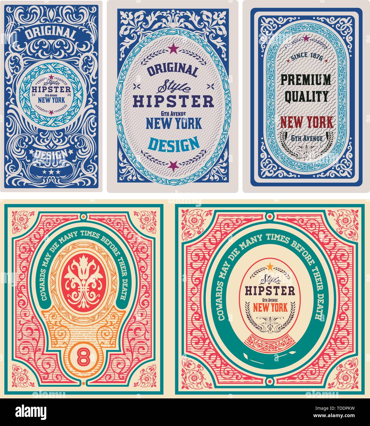 Set of 5 labels. Western style Stock Vector Image & Art - Alamy