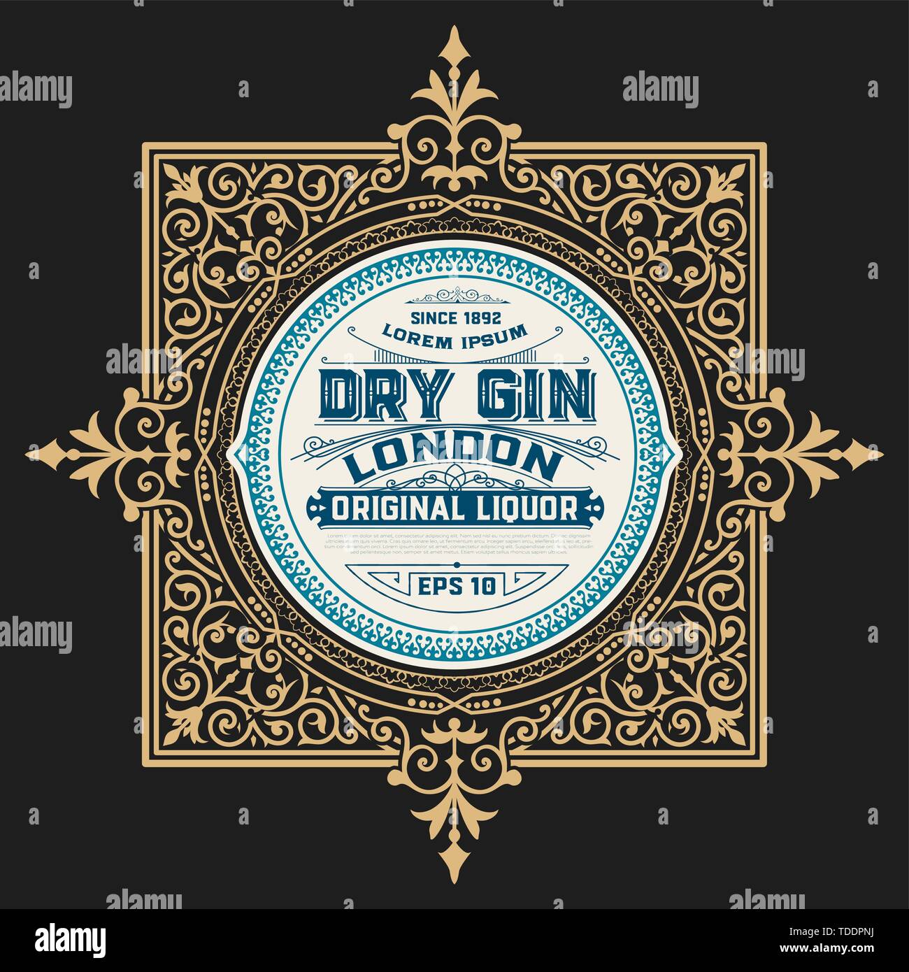 Vintage label for liquor design Stock Vector Image & Art - Alamy