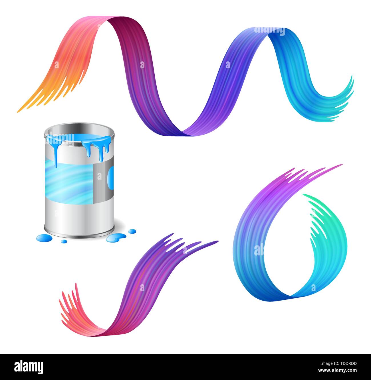 Blue paint drops brush Stock Vector Images - Alamy