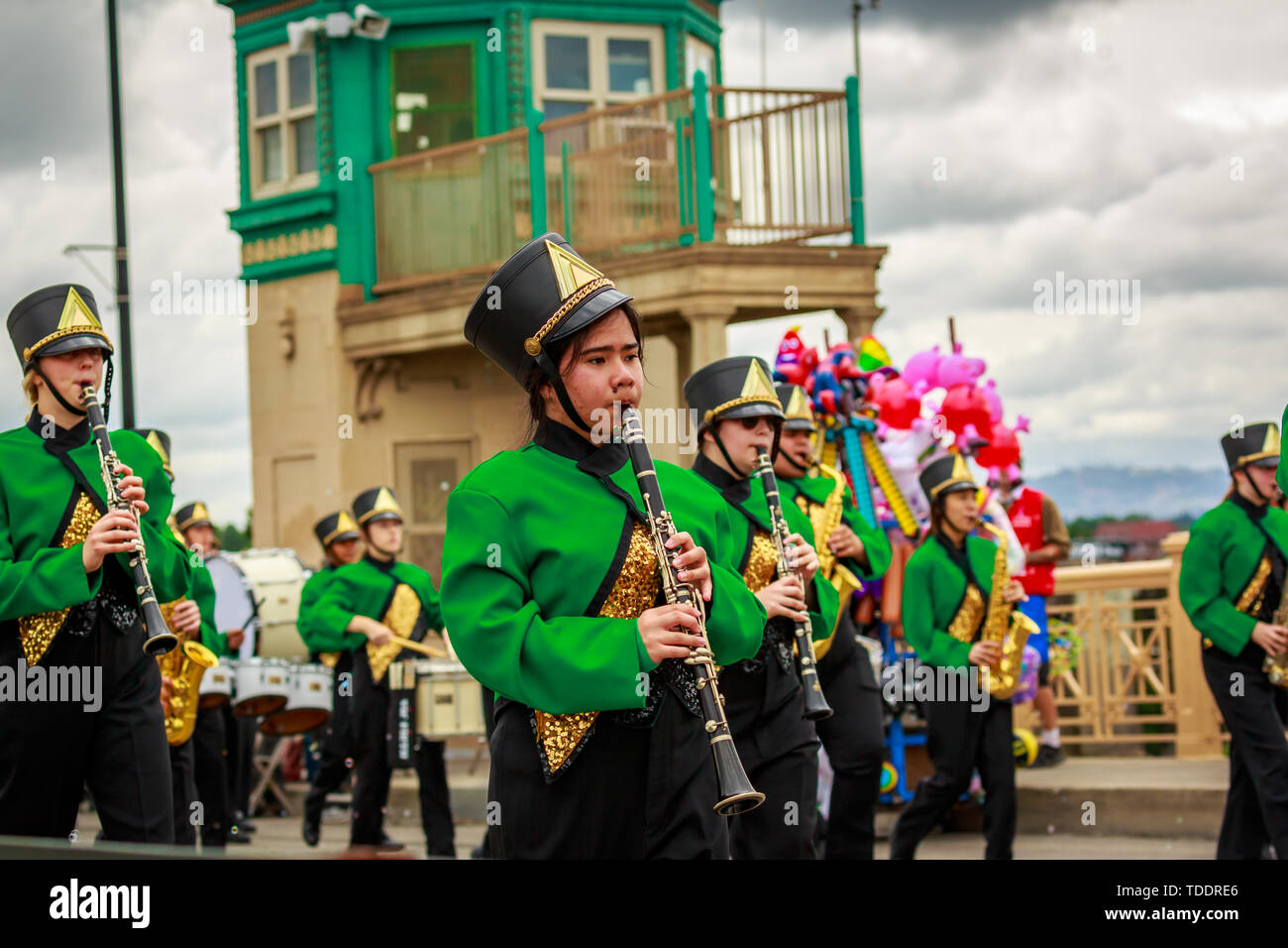 Portland, Oregon, USA - June 8, 2019: Parkrose High School Marching ...