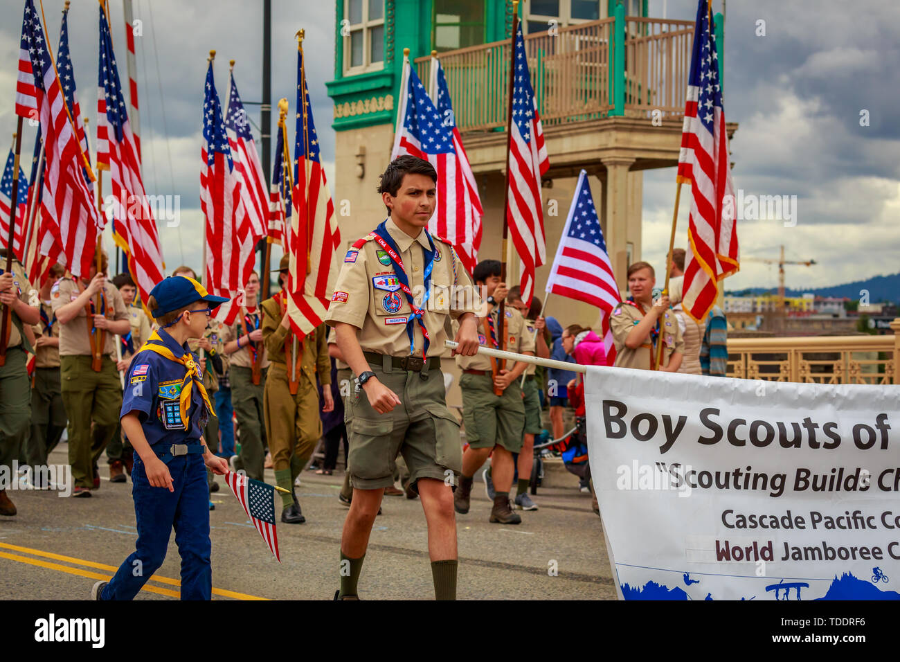 Portland, Oregon, USA - June 8, 2019: Boy Scouts of America in the ...
