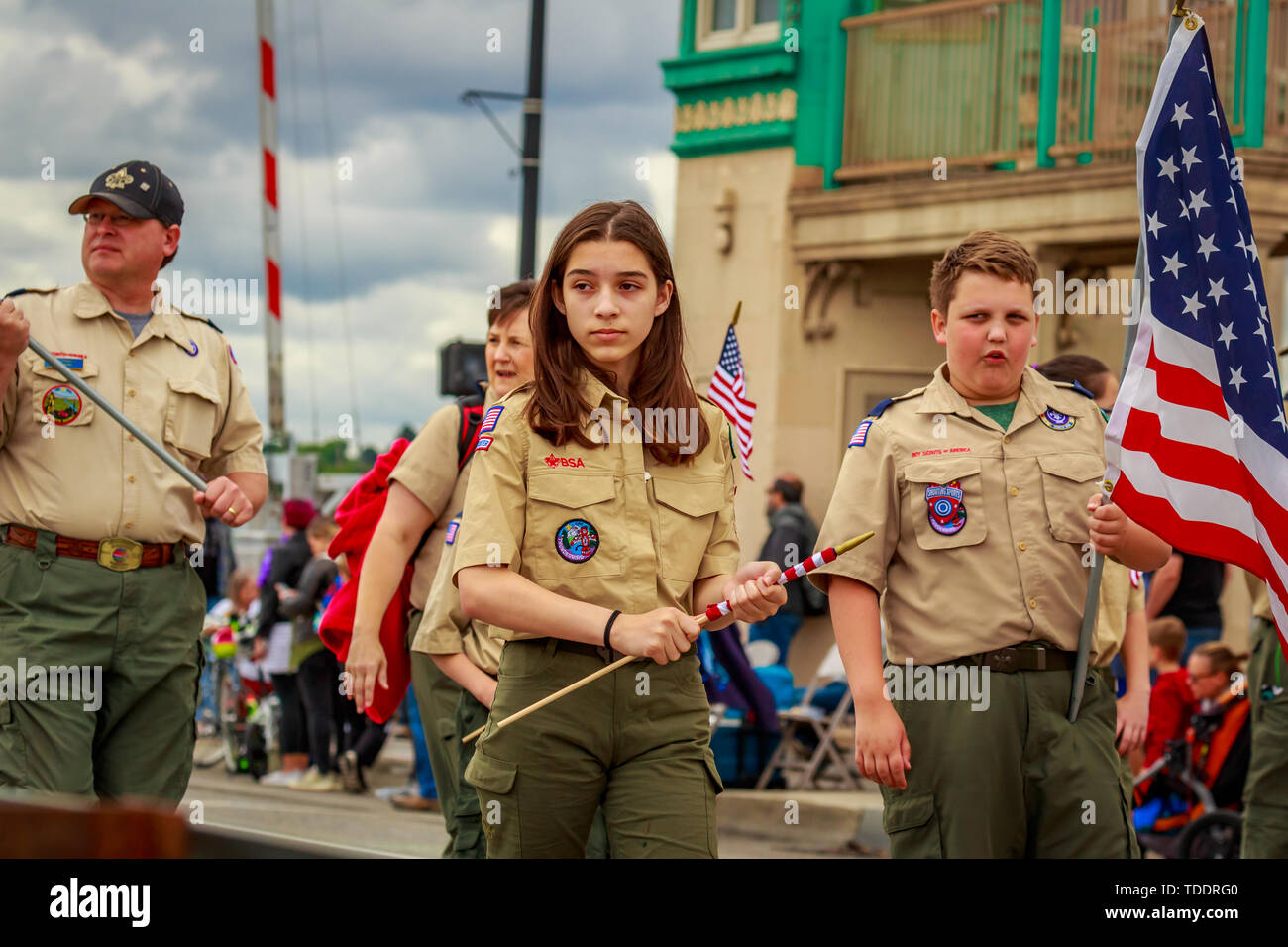 Portland, Oregon, USA - June 8, 2019: Boy Scouts of America in the ...