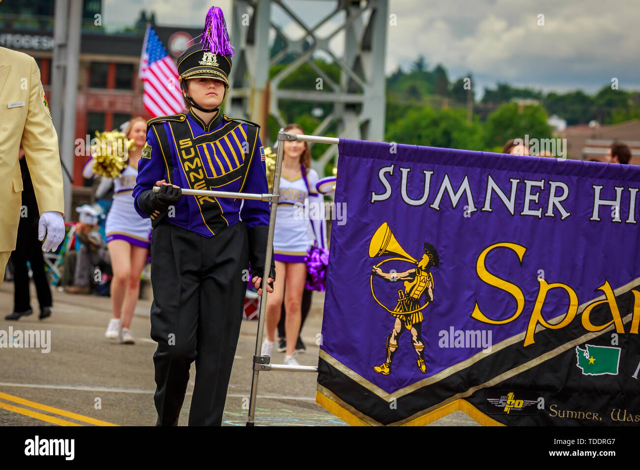 Portland, Oregon, USA - June 8, 2019: Sumner High School Spartan ...